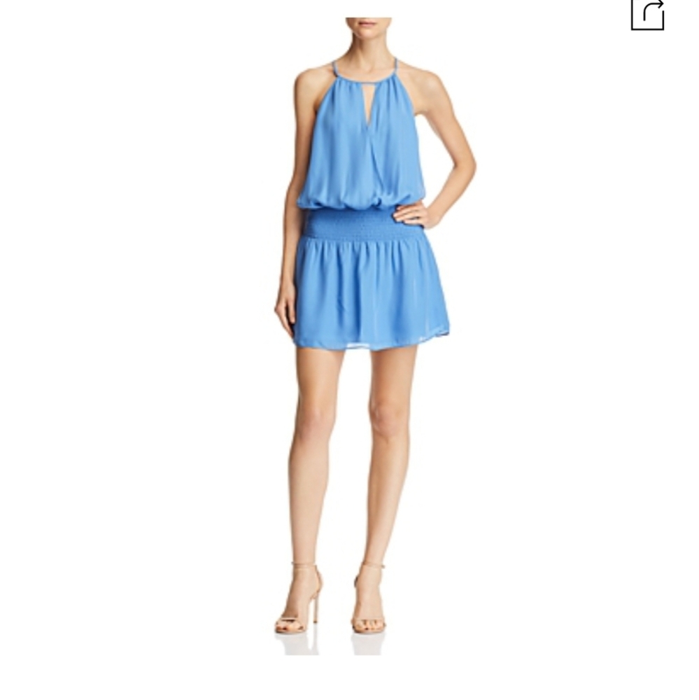 Parker Larissa Smocked Blue Mini Sundress Sleeveless … - Gem